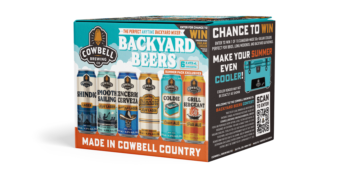 6 x 473ml - Backyard Beers 2026 Summer Mix Pack – Cowbell Brewing Co.