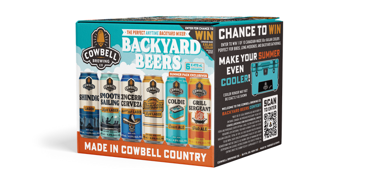 6 x 473ml - Backyard Beers 2026 Summer Mix Pack – Cowbell Brewing Co.